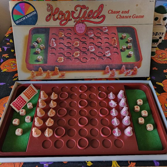 Selchow & Righter Hog Tied Board game | Toys | Vintage Hog Tied Pig ...